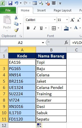 Cara Membuat Kode Barang Di Excel Dengan Rumus