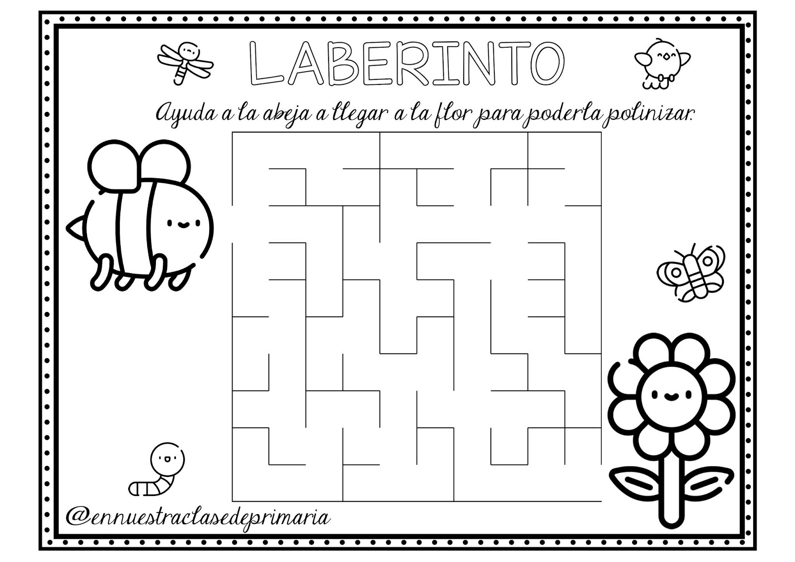En nuestra clase de Primaria: LABERINTO PRIMAVERA (FREE)