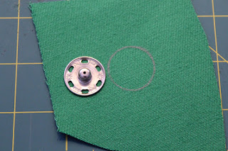 Nicole at Home: Tutorial: Covering snaps with thick fabric