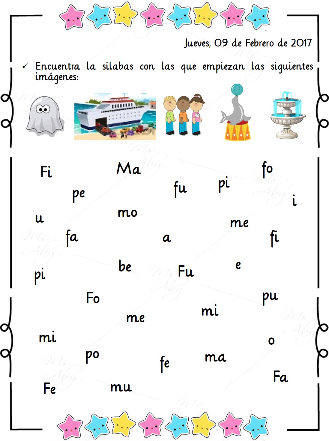 `: Tareas de Kindergarten