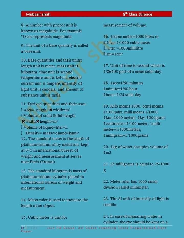KNOWLEDGE FOR ALL: CLASS EIGHT 8 SCIENCE SHORT QUESTION ANSWERS