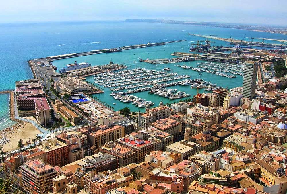 ALICANTE OR ALACANT, CITY AND PORT IN SPAIN