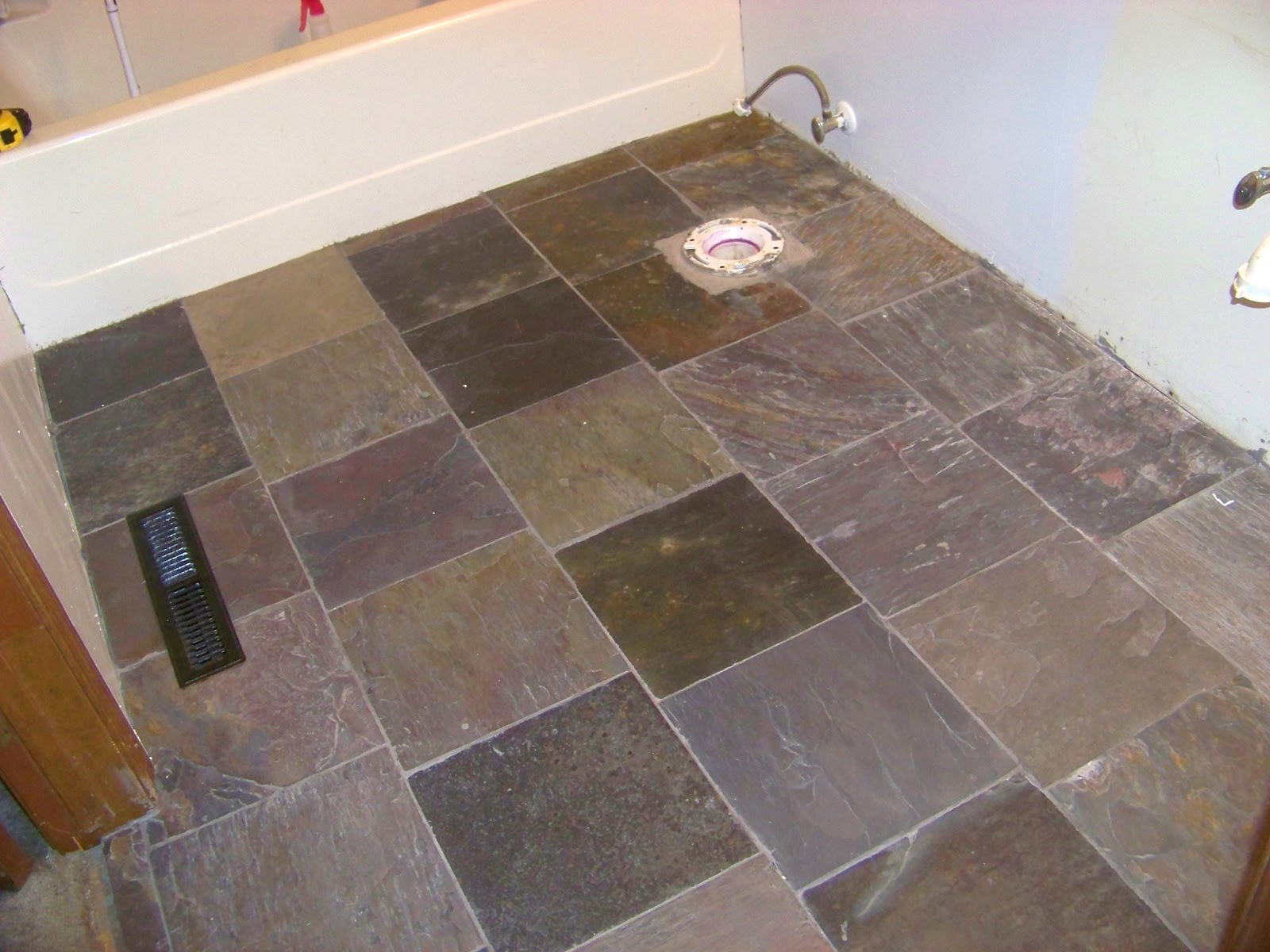 The Sunset Lane: Master Bathroom: Part 2 Slate Floor
