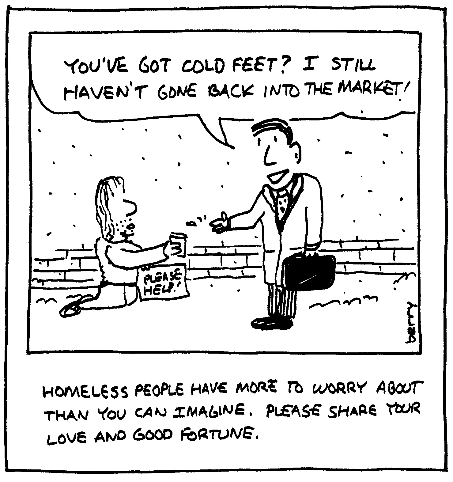 Cartoons for Causes: berry cartoon: homelessness