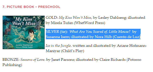 Susanna Isern: "What are you scared of, Little Mouse?" premiado en EE.UU.