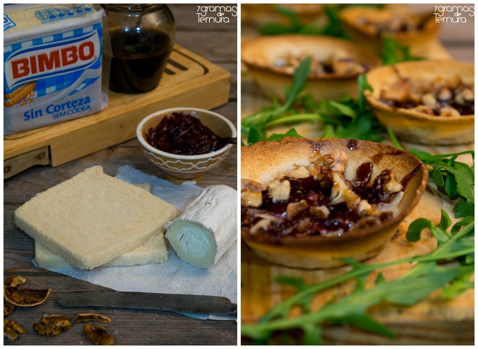 Tarteletes de Pão com Queijo de Cabra e Compota de Cebola | 7gramas de ...