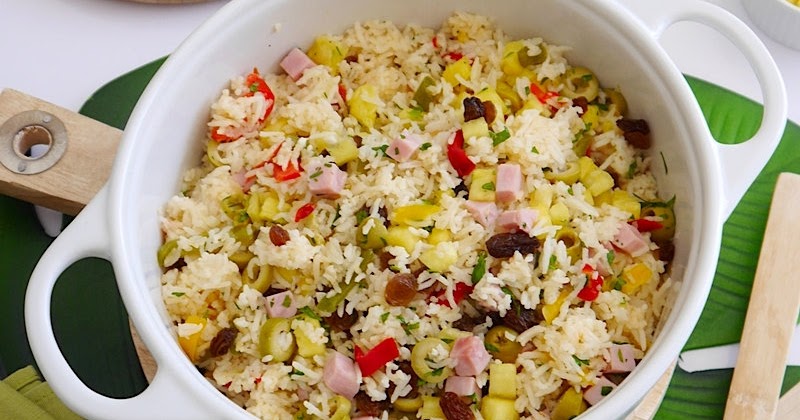 Tropical Savory Rice Recipe - Party Ideas | Party Printables Blog