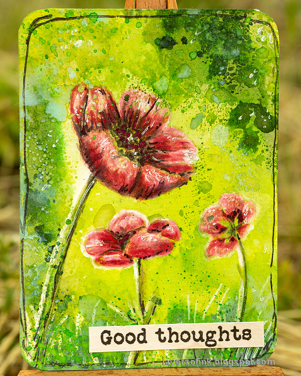 Layers of ink: Poppy Artist Trading Card