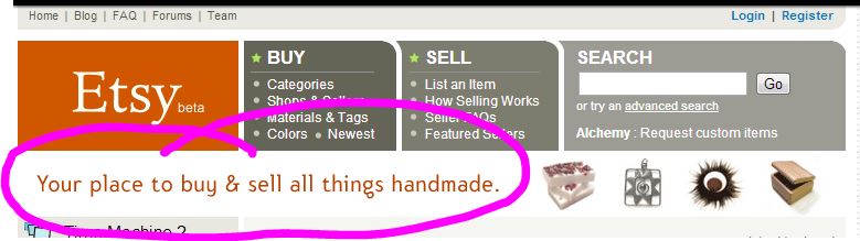 Etsy Home Page 2 May 2006