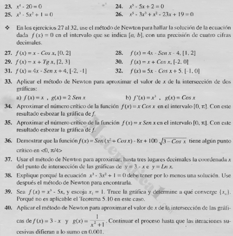 METODO DE NEWTON - RAPHSON EJERCICIOS RESUELTOS PDF