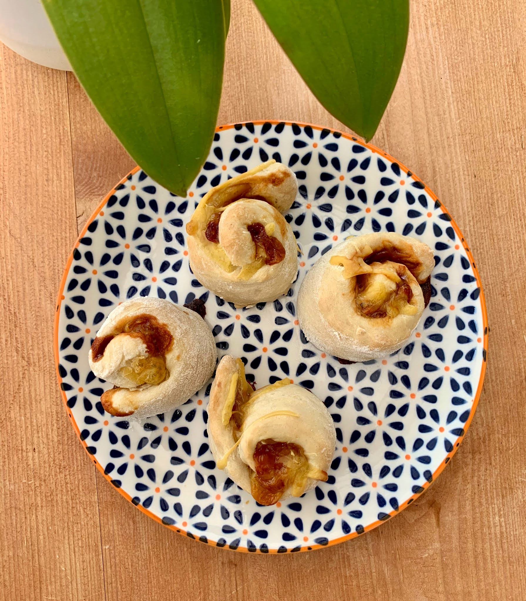 Vegan cheese and marmite scrolls