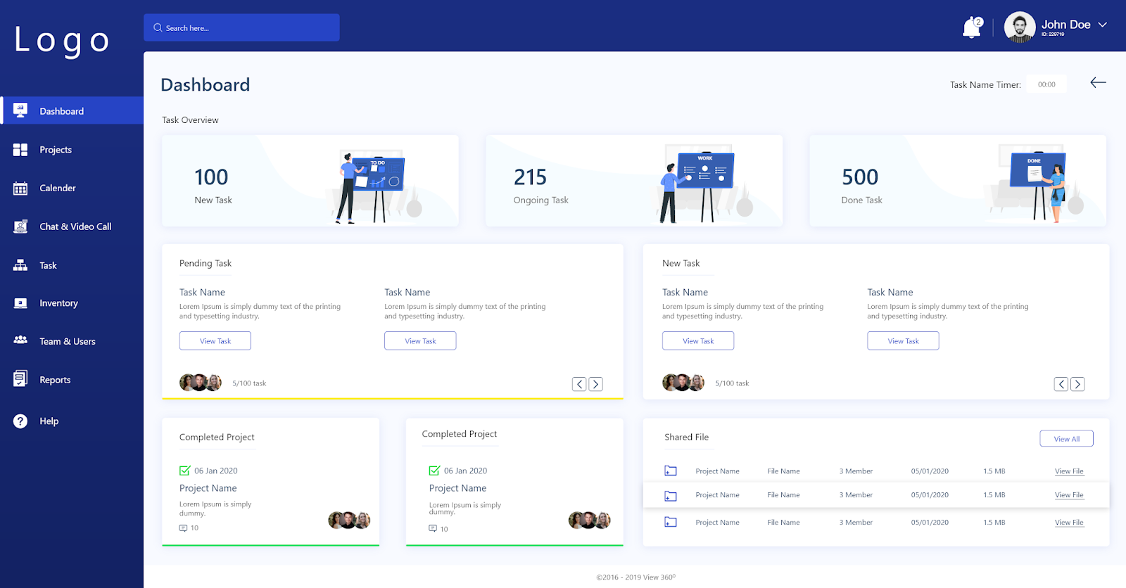 Lead UI/UX: Task Management UI