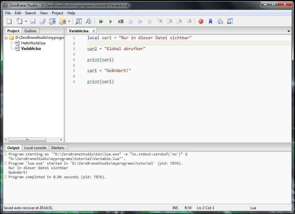 itgenie98's Blog: Lua Tutorial - #02 - Variable & Tables