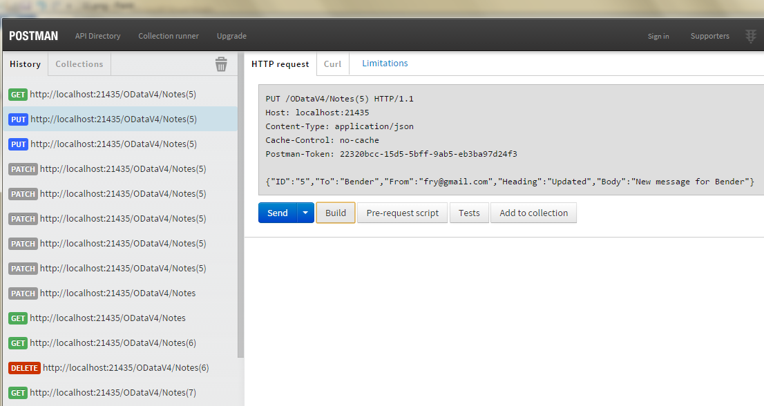 The Aspnet Mvc Club How To Send An Put Request To A Restful Odatacontroller Web Api
