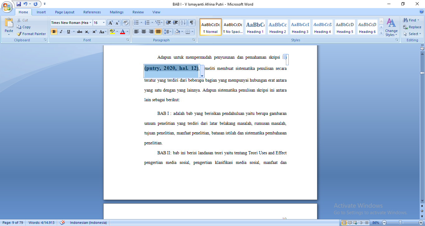 Cara Penulisan Bodynote & Contohnya, Daftar Pustaka Terisi Secara ...