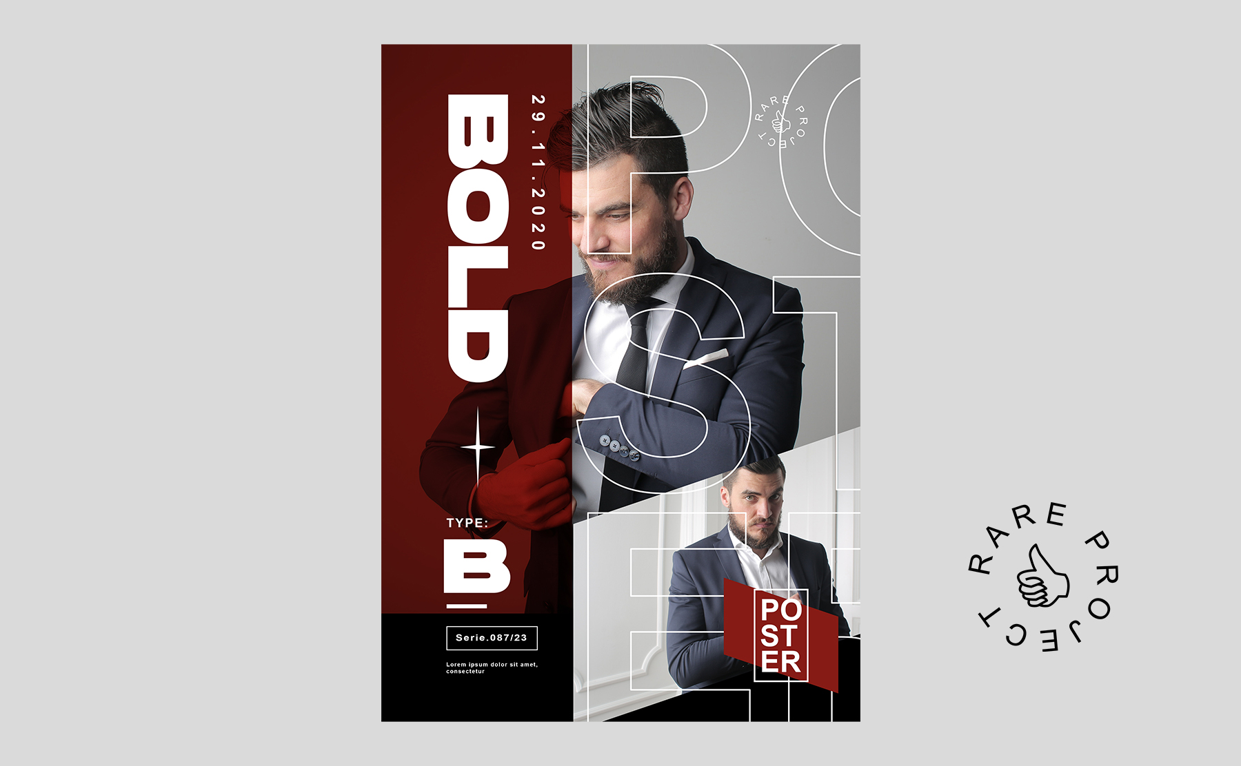 Free BOLD Poster Design Template - Rare Projects