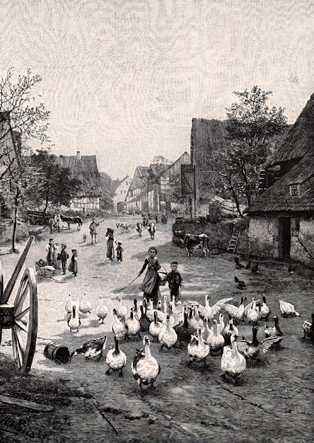 Huehnerleiterwelten: Hühnerleiter in einem Angerdorf, 19. Jh.