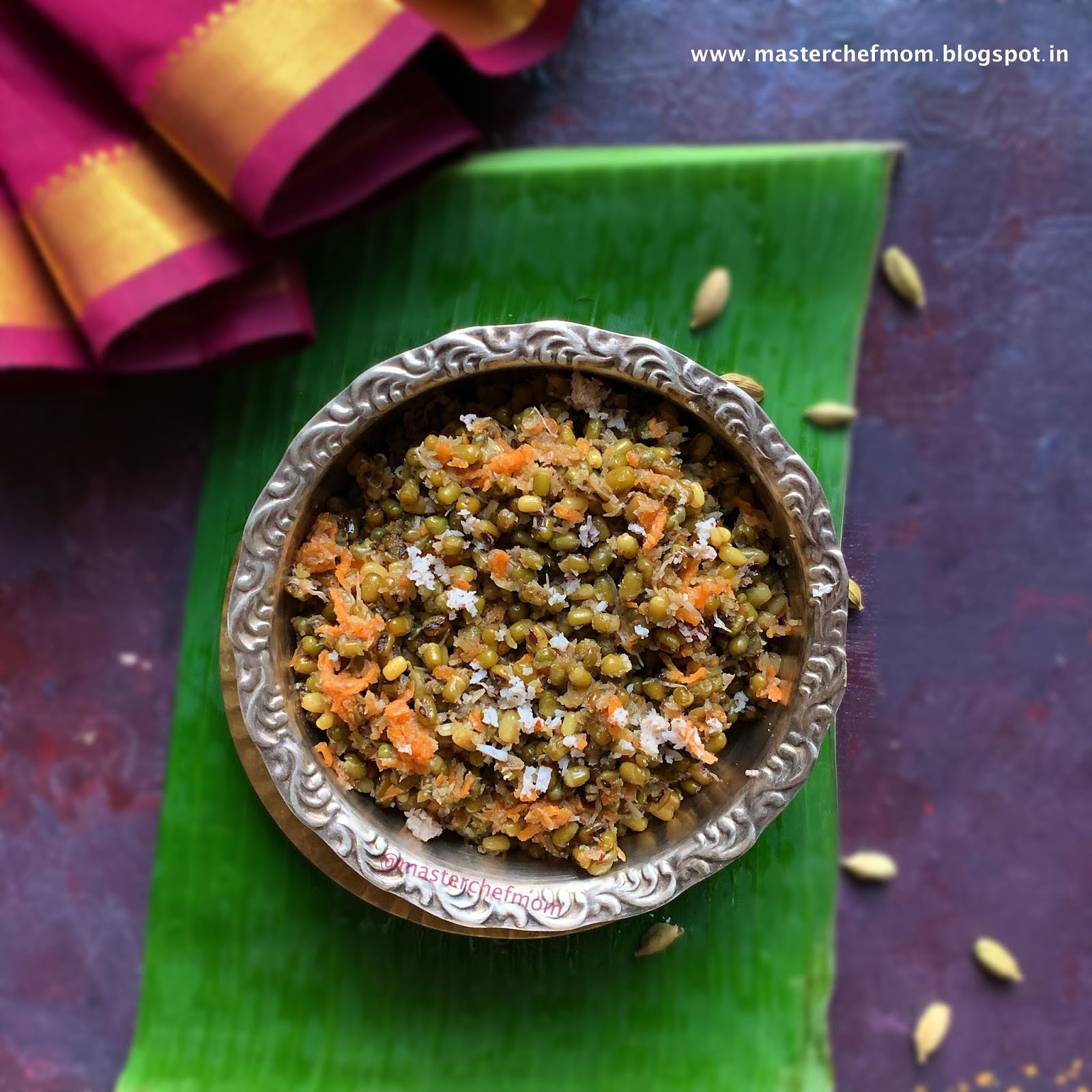 MASTERCHEFMOM: Vella Sundal | Green Gram Sprouts Sweet Sundal Recipe ...