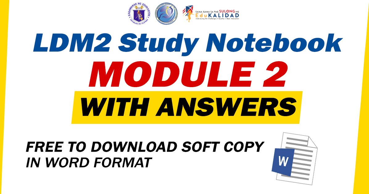 MODULE 2 WITH ANSWERS Free Soft Copy DepEd Click MODULE 2 WITH ANSWERS Free Soft Copy DepEd Click