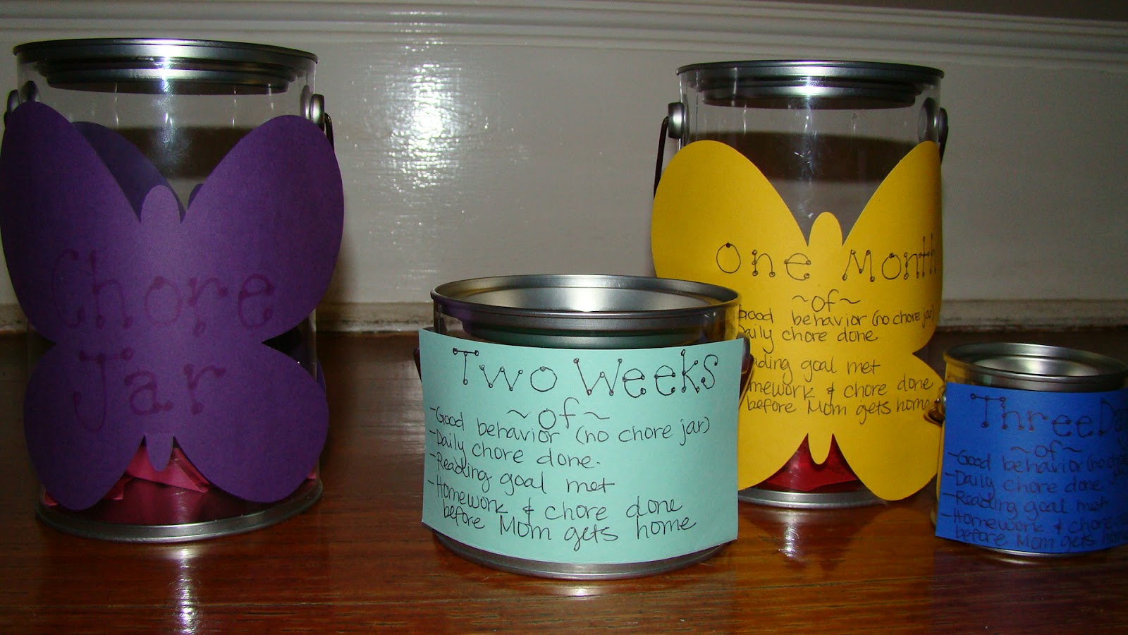 Living Vi-Keri-ously: Chore Jar--Reward Jar