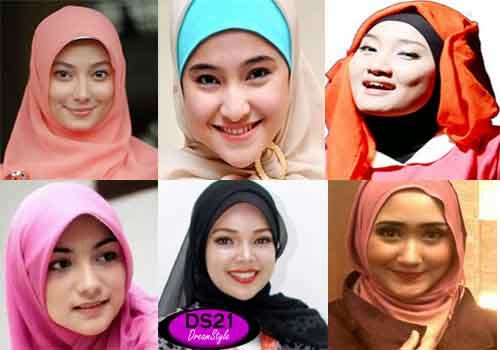Cara Memakai Hijab Sesuai Dengan Bentuk Wajah (Wajah bulat, lonjong ...