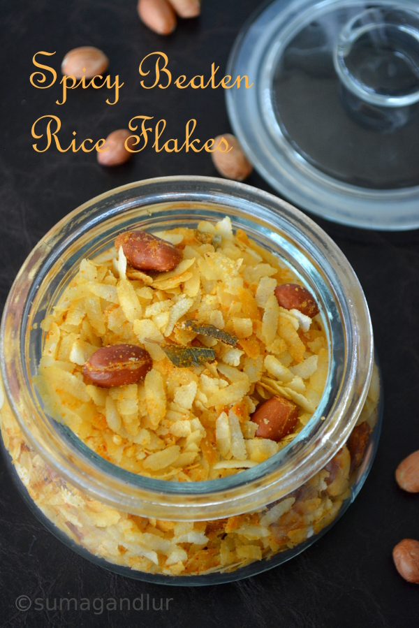 Veggie Platter: Podi Atukulu / Spicy Beaten Rice Flakes / Chutney ...