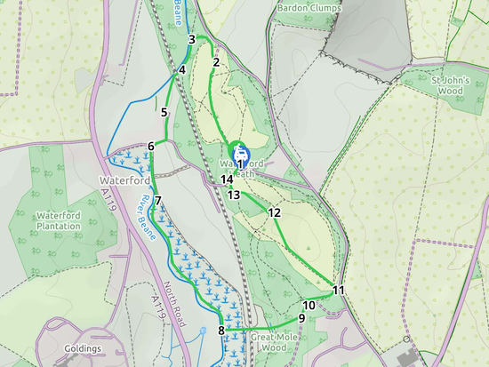 Hertfordshire Walker: Walk 84: Waterford Heath Loop