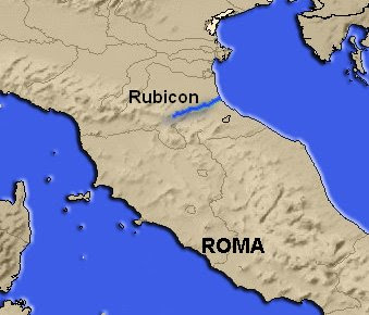 Sucedió tal día como hoy....: JULIO CÉSAR PASA EL RUBICÓN: ALEA IACTA EST.