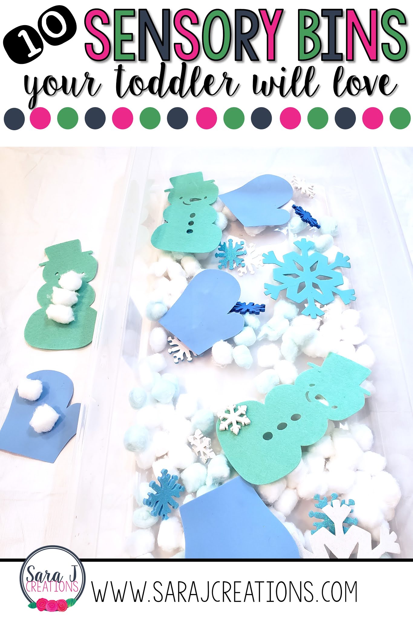 10 Sensory Bins Your Toddler Will Love | Sara J Creations