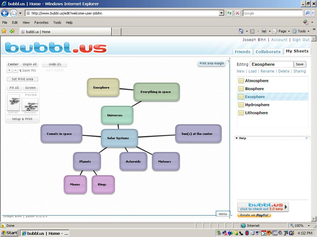 The Triumph: Bubbl.us for Brainstorming