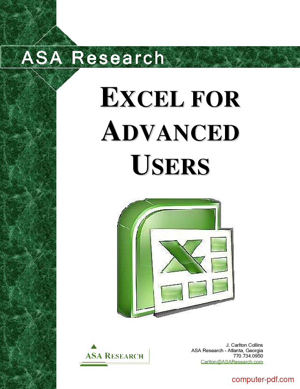 Excel for advanced users free PDF - KING OF EXCEL
