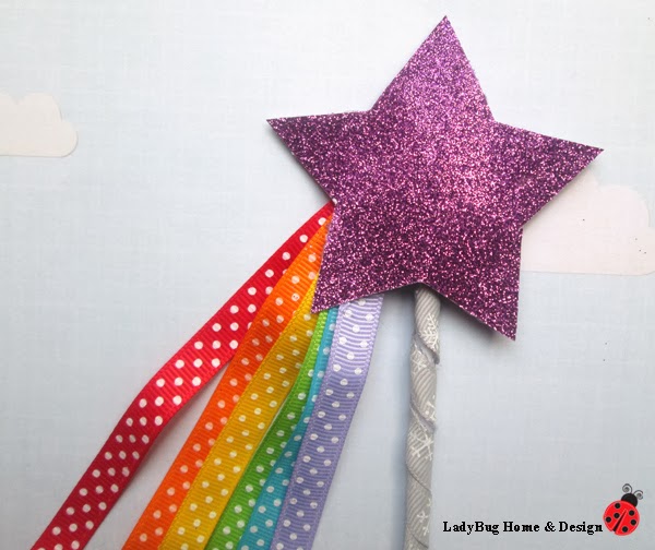 Rainbow Fairy Magic Wand Tutorial | LadyBug Home and Designs