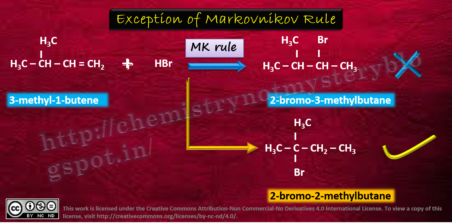 Exception of Markovnikov rule | Chemistry help, High school chemistry ...