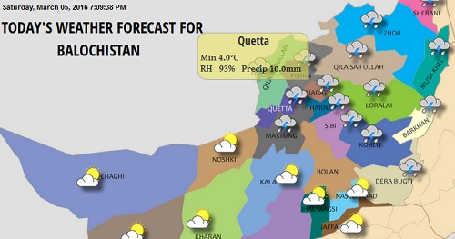 Severe weather in Quetta, Balochistan — Flash flood warning issued