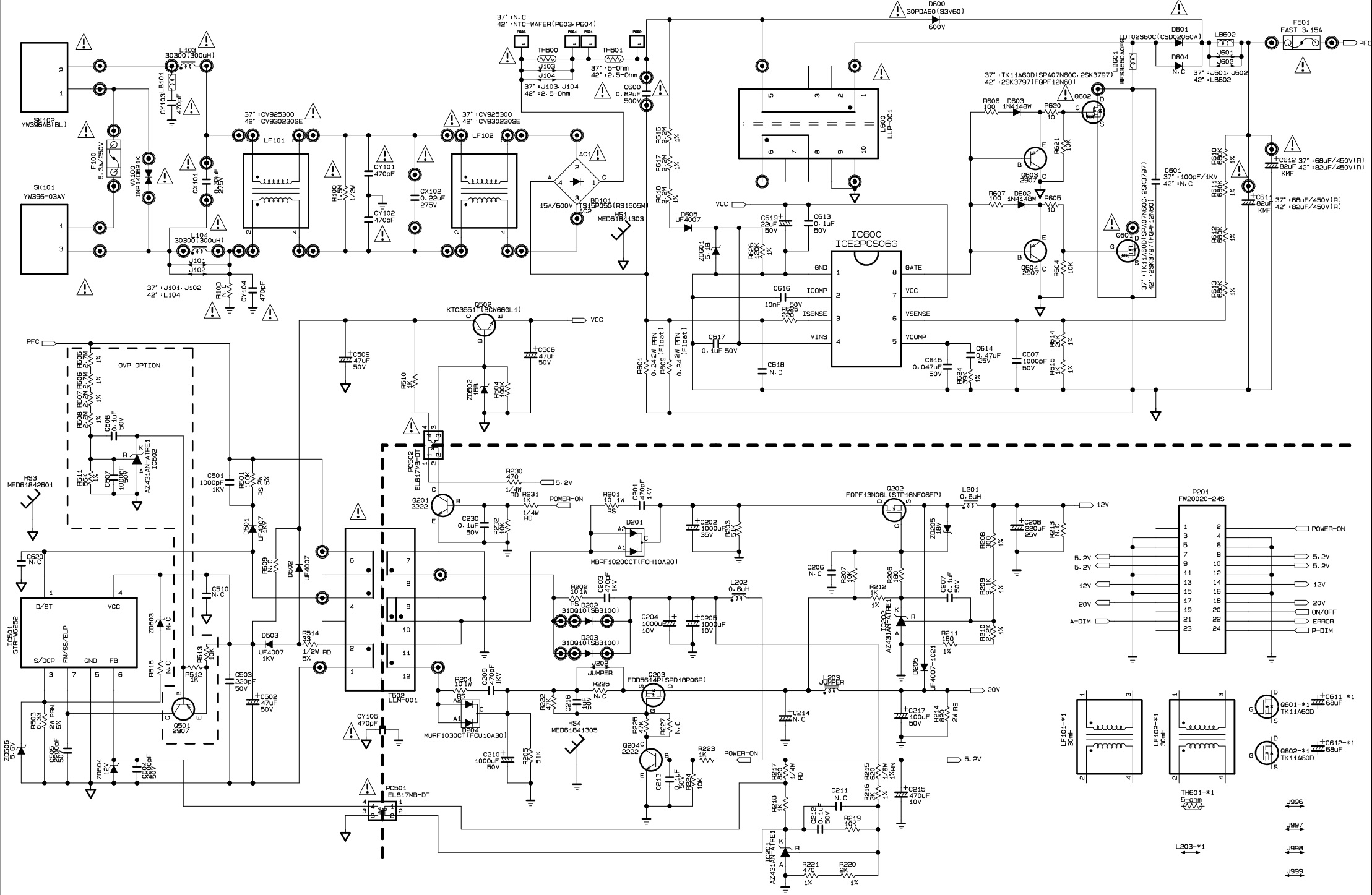 Schematic Diagrams: LG 42 09LAC2, PHILIPS A 715G7735 and, VESTEL ...