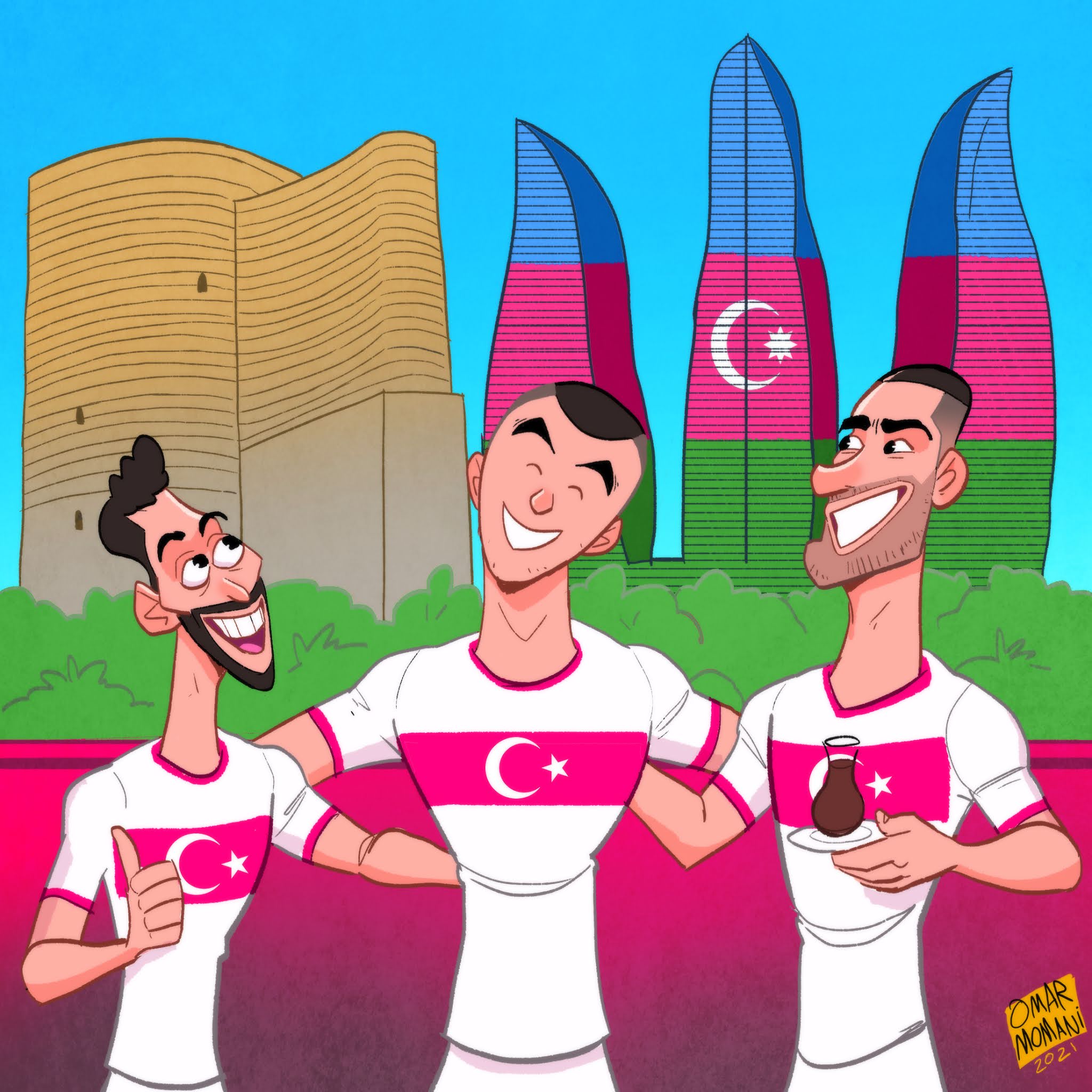Omar Momani cartoons: Burak Yilmaz