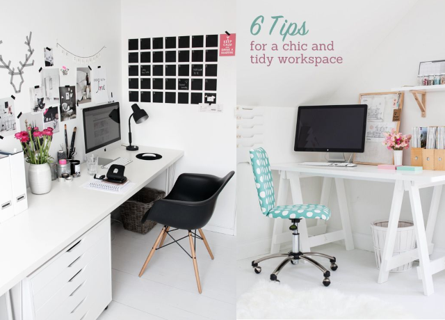 Pinterest desk inspirations | Peonies and lilies