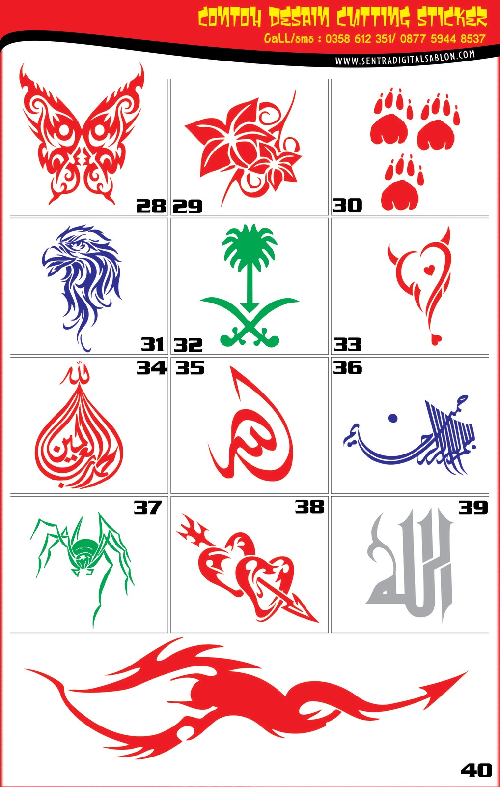 contoh model sticker cutting - bahasa hati koe