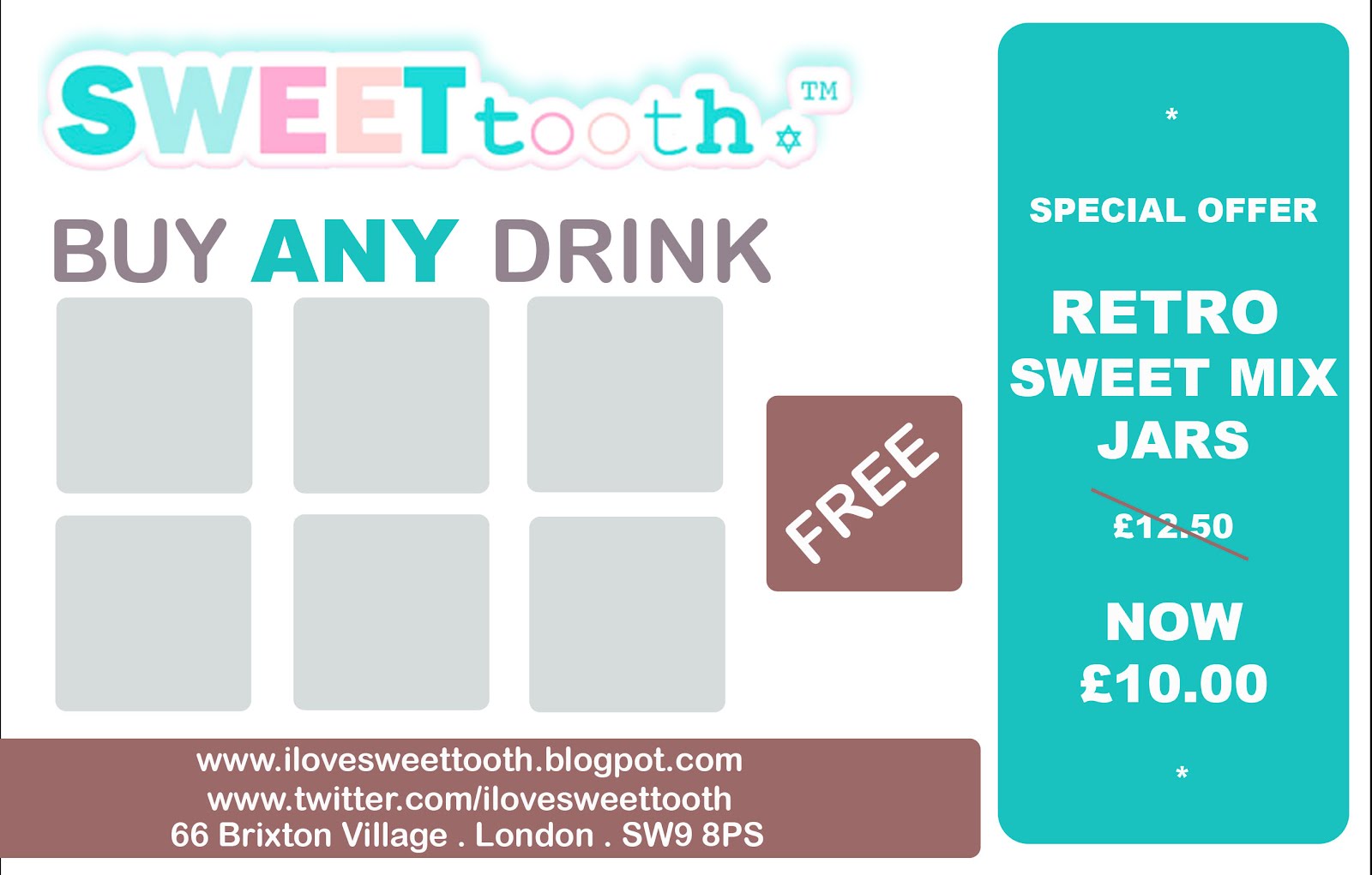 Sweet Tooth: Free Drinks on Sweet Tooth