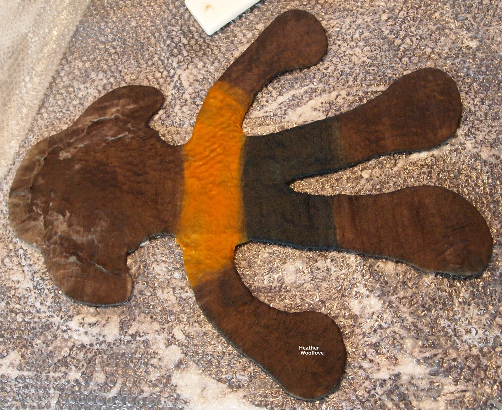 Wool love-functional fiber art: Long-Limbed Creature for Hayes- Part 3