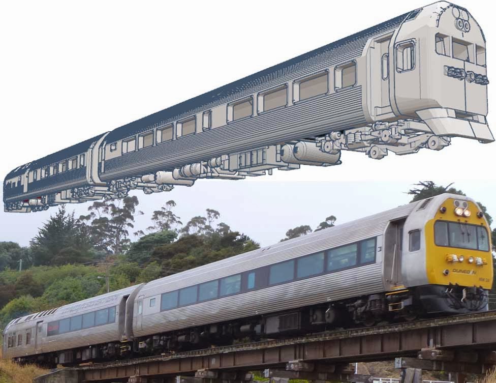 New Zealand Railway Models (Kiwi Trains): NZ120 Silver Fern - Undergrubbins