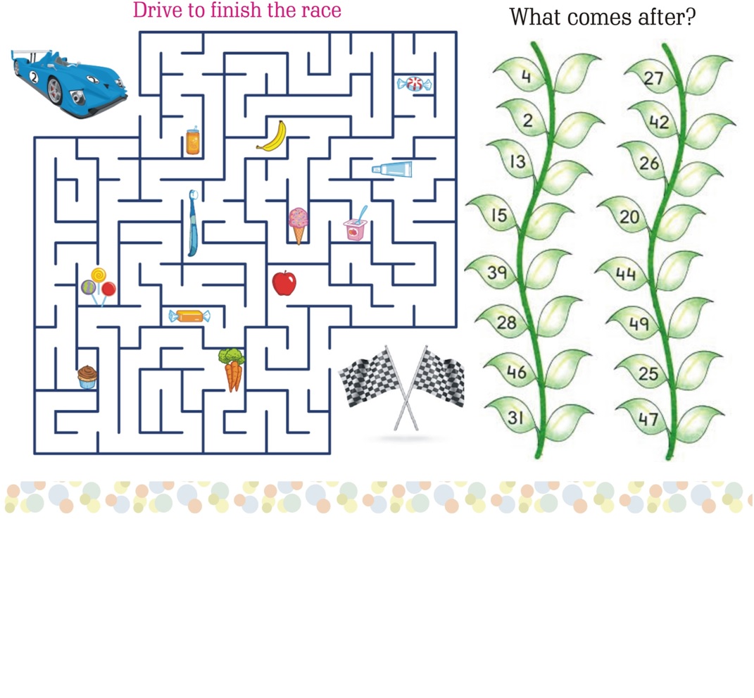 worksheets: Drive To Finish The Race