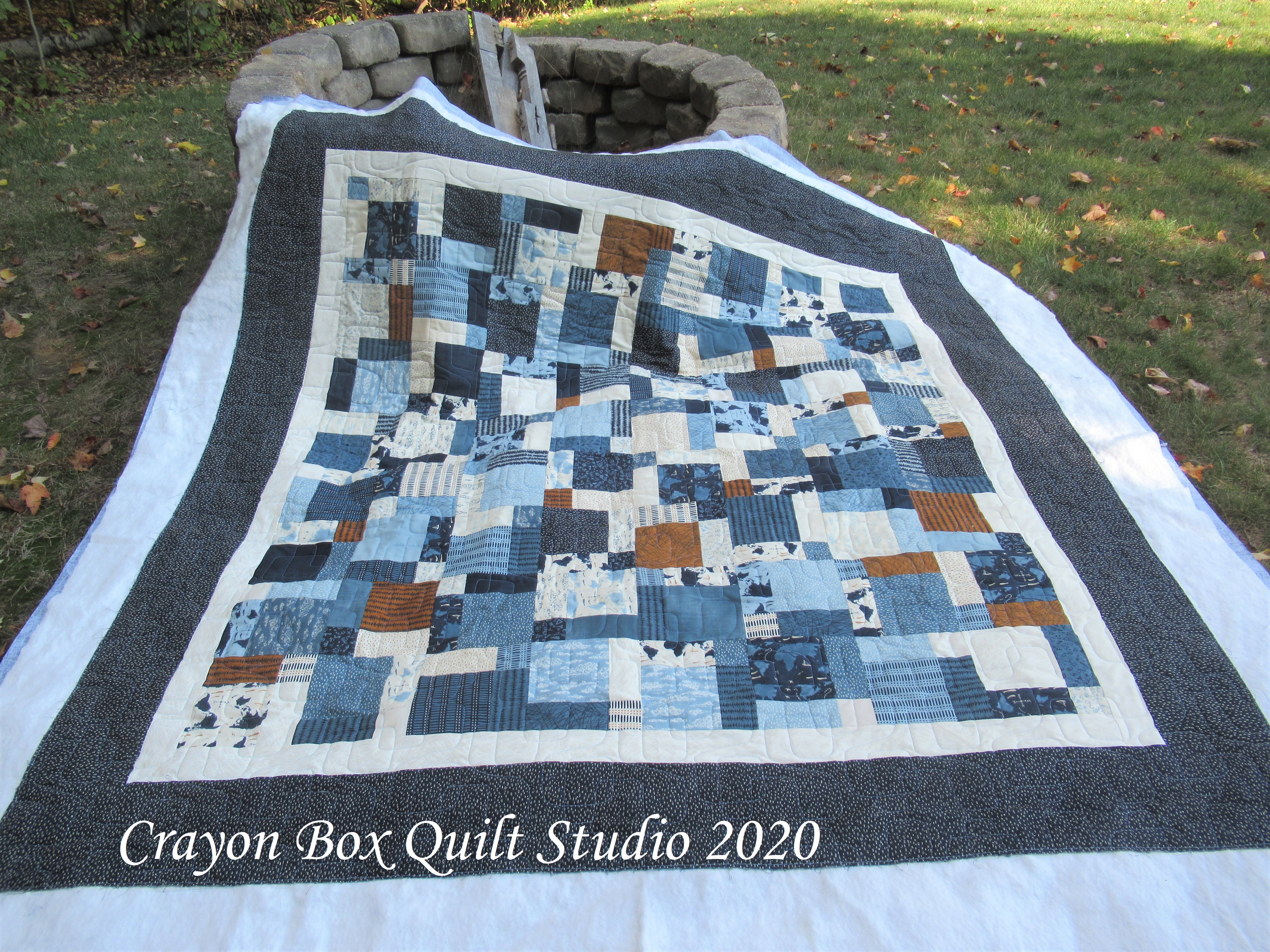 Crayon Box Quilt Studio: Colleen's Blue Quilt