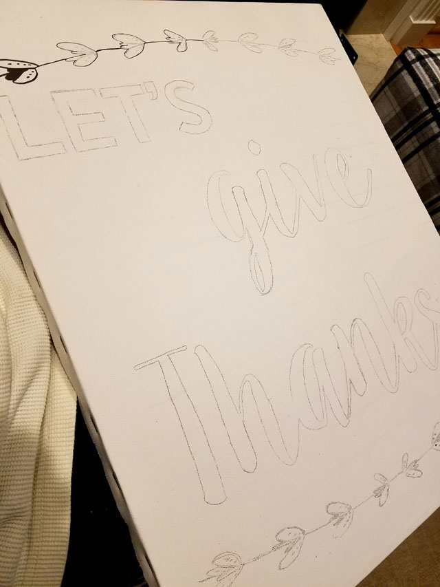 Let's Give Thanks Sign and Free Printable - Remodelando la Casa