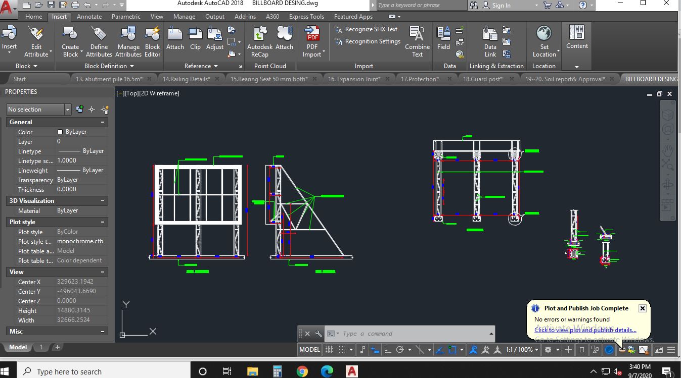 Free Steel Billboard design CAD File - DraftEasy