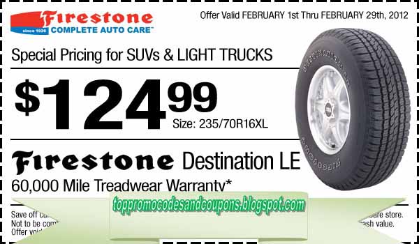 Free Promo Codes and Coupons 2021: Firestone Coupons