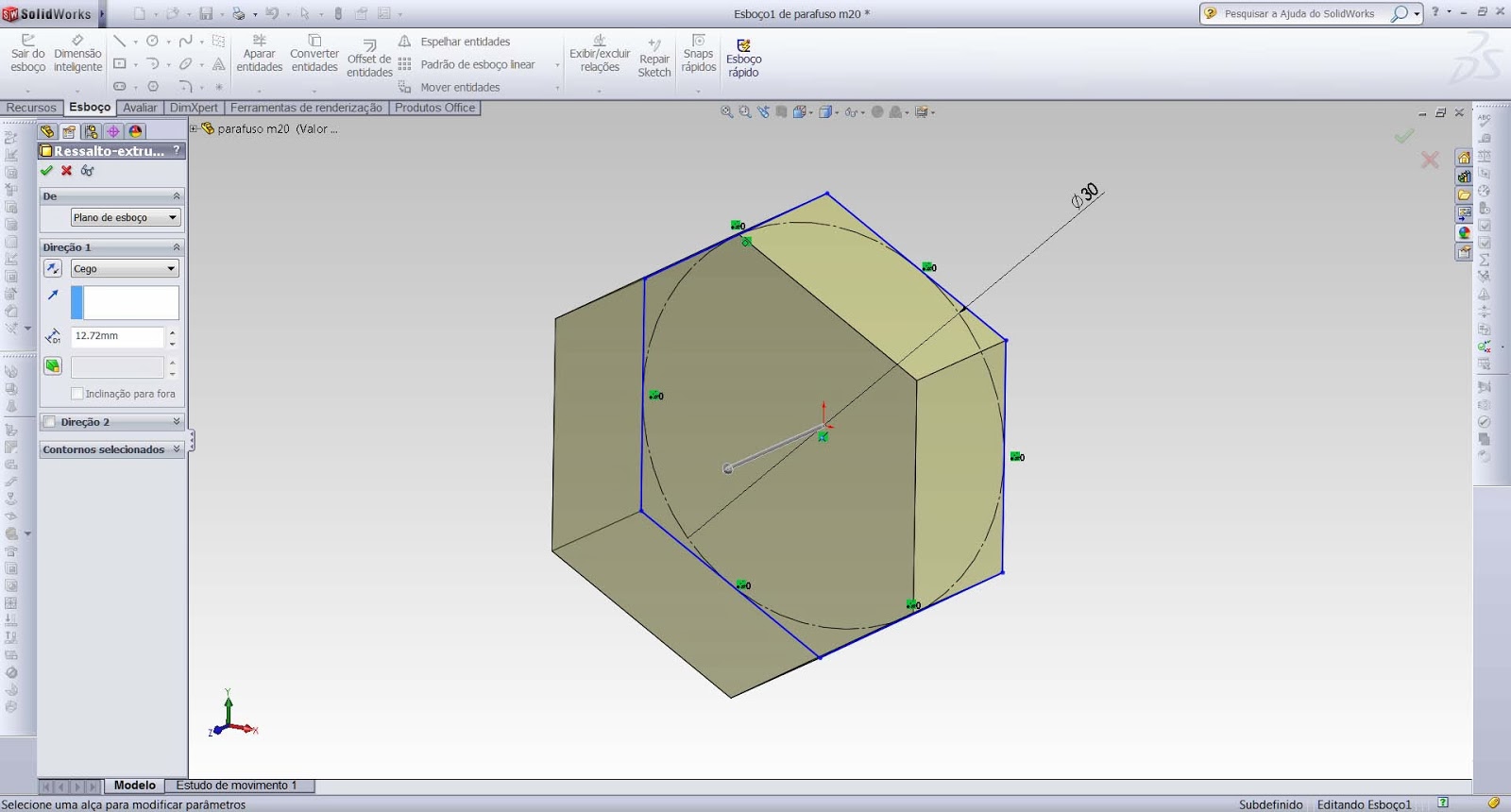 Contorno Digital: Modelando no SolidWorks