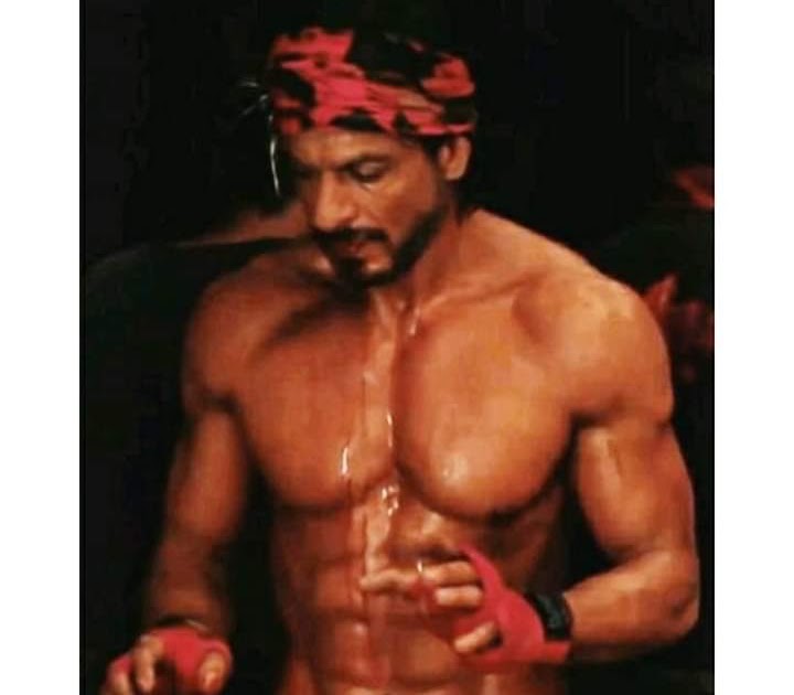 Shirtless Bollywood Men: Bearded buff beefy hottie Khan: Shahrukh Khan