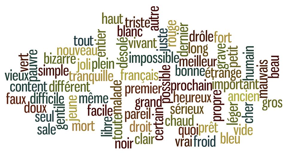 Liste des noms et leurs adjectifs - Lettres et langue française