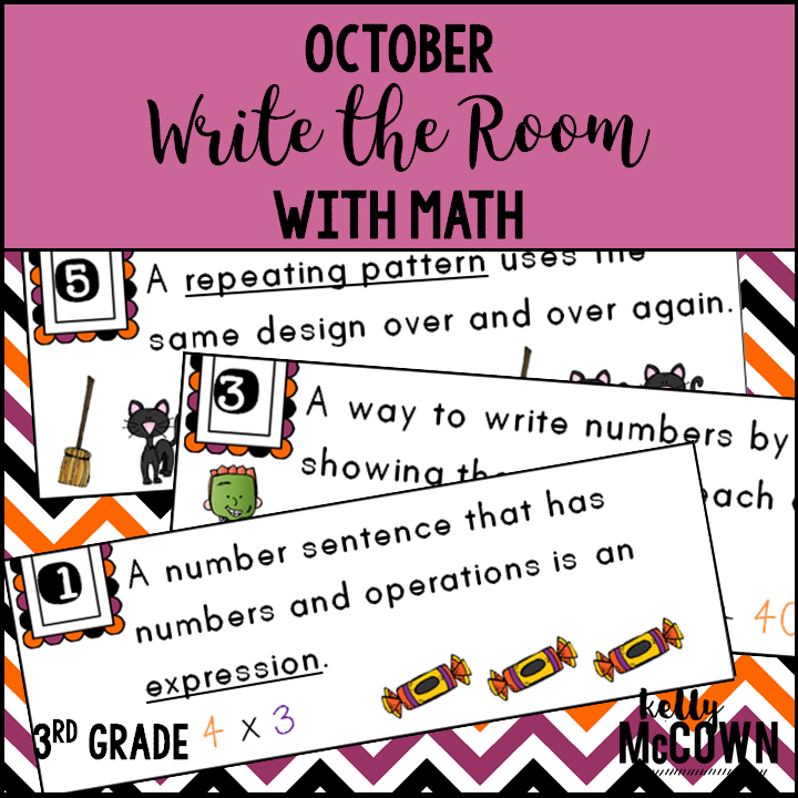 Kelly McCown: October WRITE THE ROOM with Math {Grade 3}